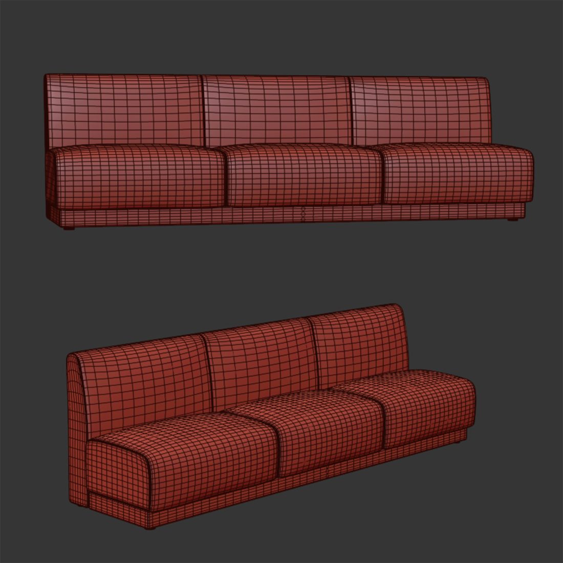 Solomon Sofa By Edward Van Vliet - 3D Model for Corona