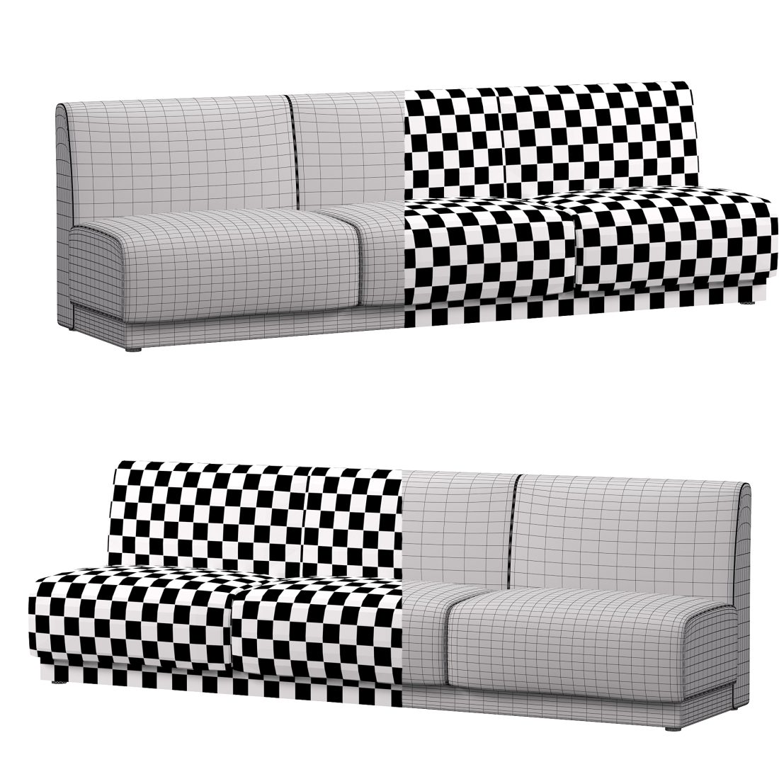 Solomon Sofa By Edward Van Vliet - 3D Model for Corona