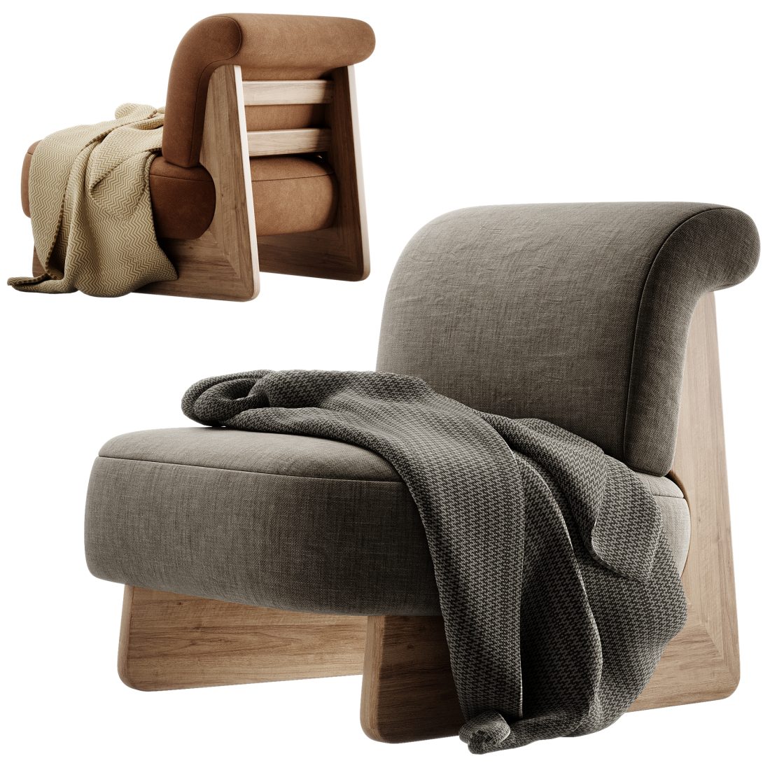 Pronto Lounge Chair - 3D Model for Corona