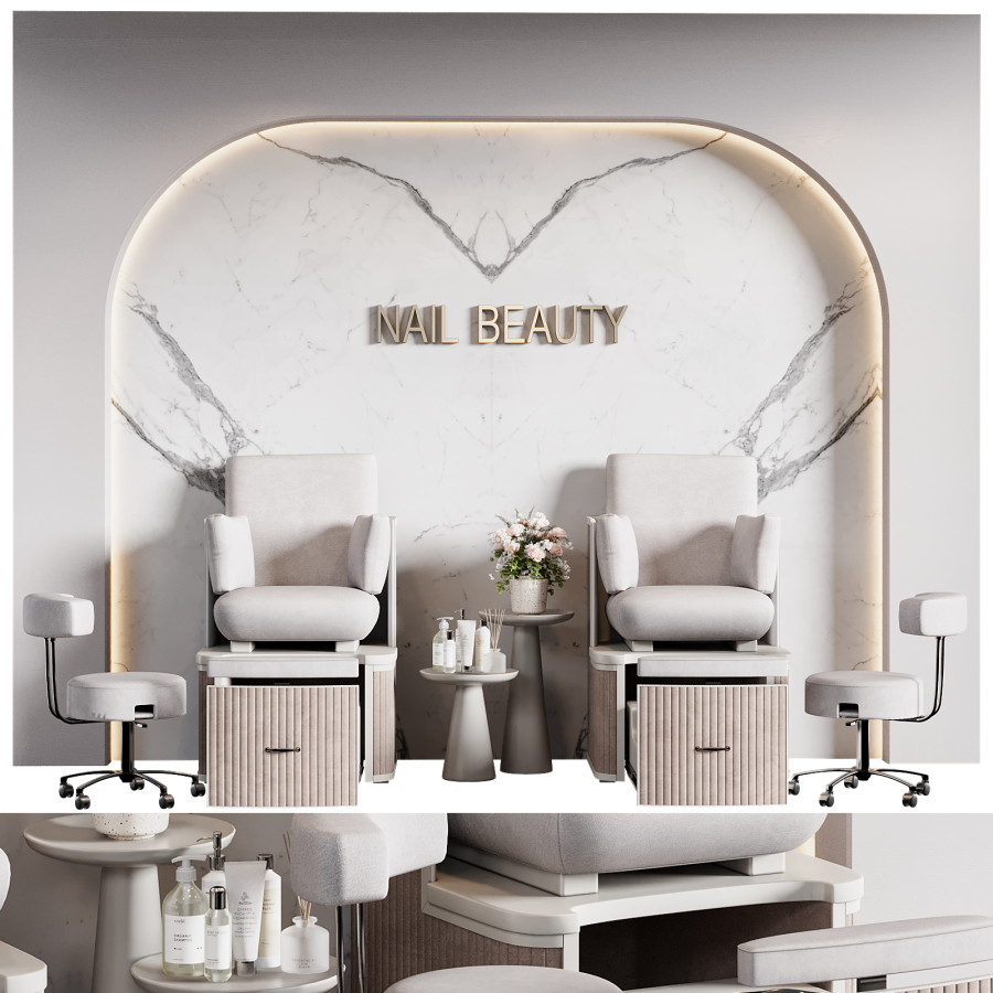 Pedicure Area In The Beauty Salon 05 3D Model for VRay, Corona | CGMood