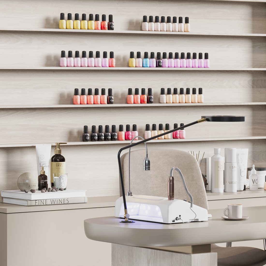 Manicure Area In The Beauty Salon 06 - 3D Model for VRay, Corona