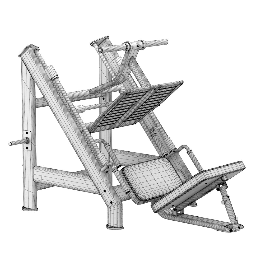 E7056 Angled Leg Press Dhz Fitness Equipment - 3D Model for VRay, Corona
