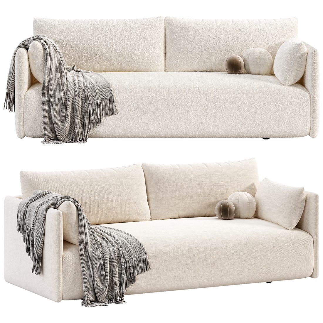 Offset Seater Sofa 3D Model for Corona | CGMood