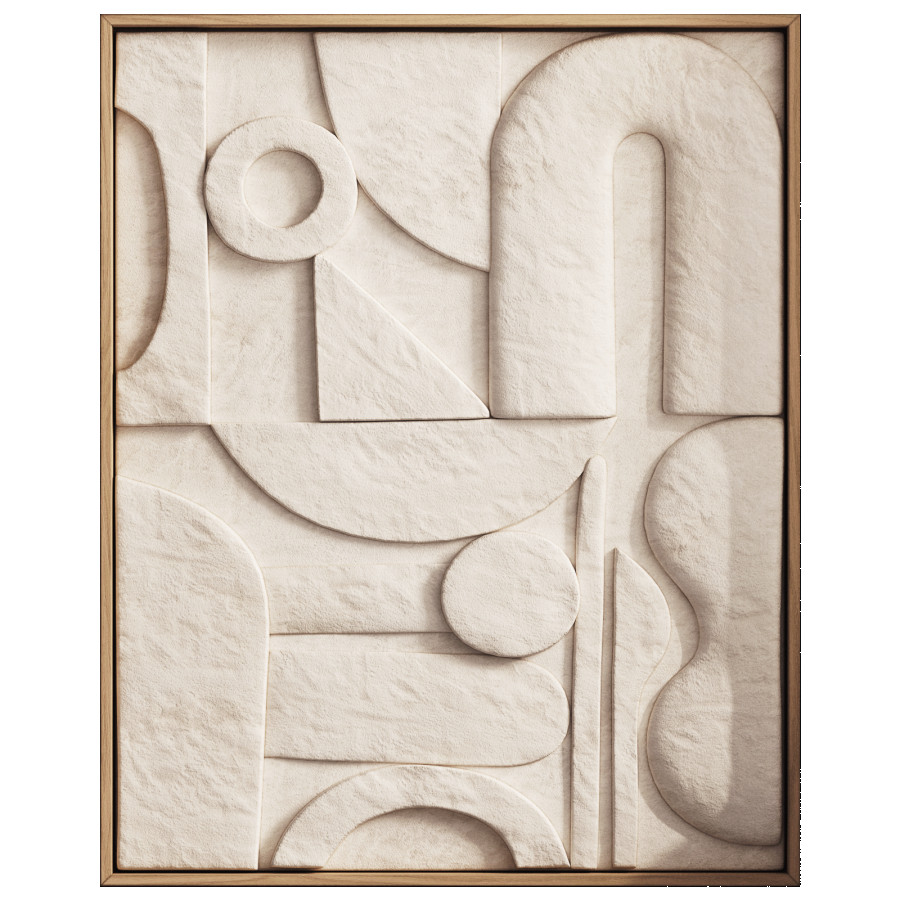 Gypsum Wall Art 2 3D Model for VRay, Corona | CGMood