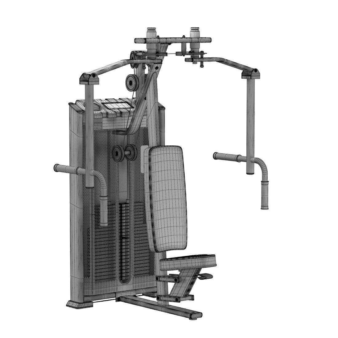 E7007a Pearl Delt Pec Fly Dhz Fitness Equipment 3D Model for VRay ...