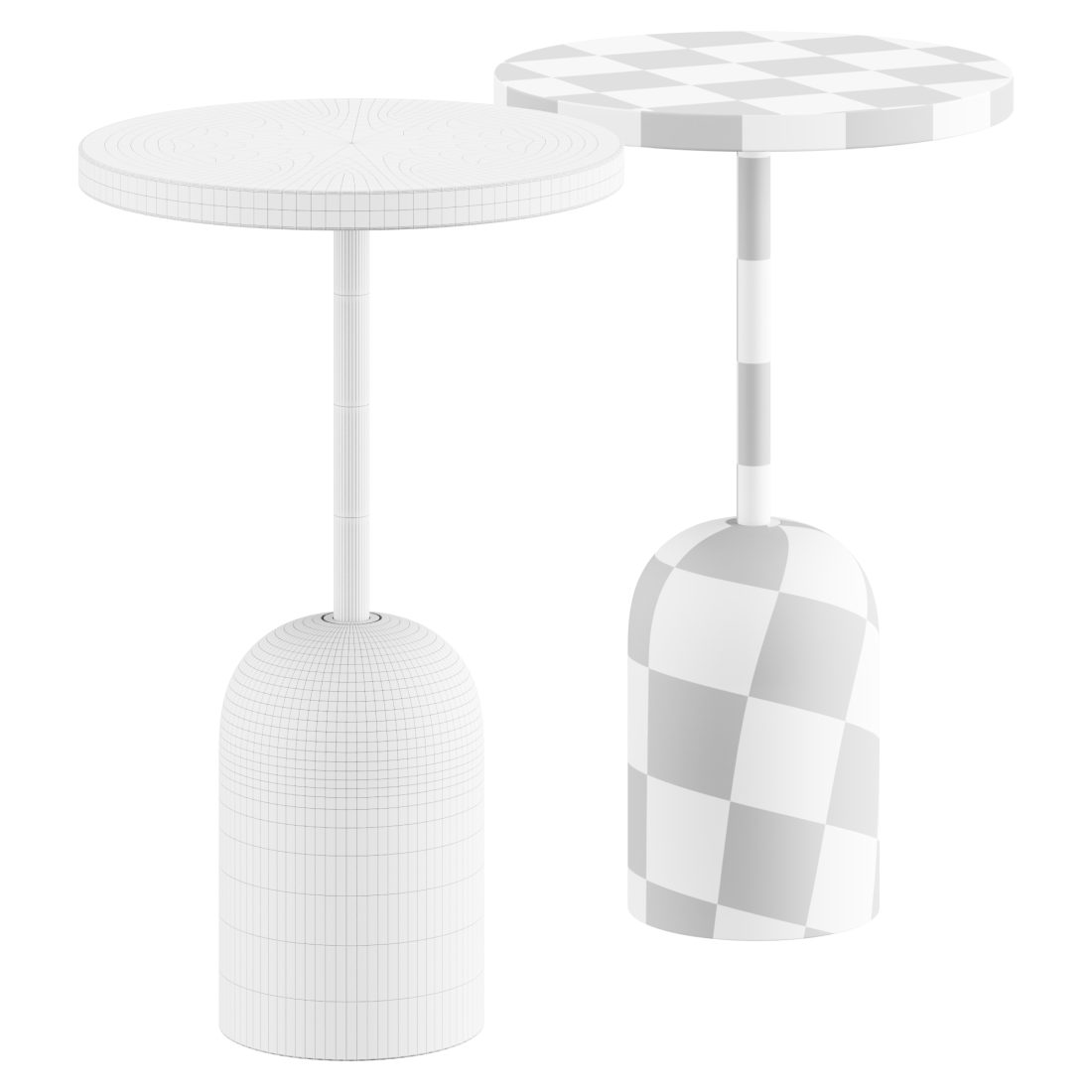Fay Accent Table - Black Marble - 3D Model for Corona