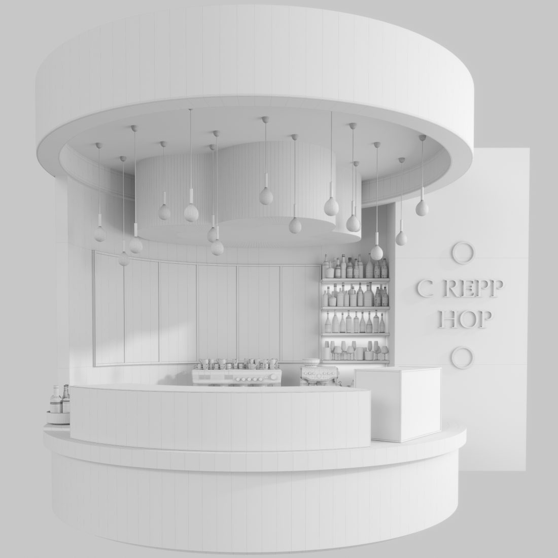 Designer Pastry Shop With Desserts 3D Model for Corona | CGMood