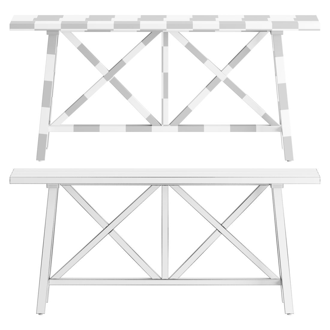 Trellis Console Table - 3D Model for Corona