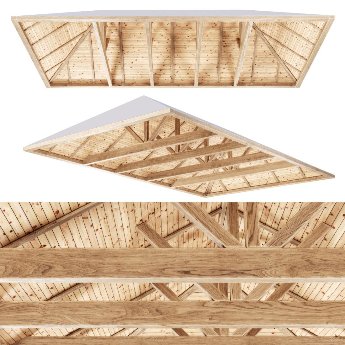 Wooden Ceiling V9 3D Model for Corona | CGMood