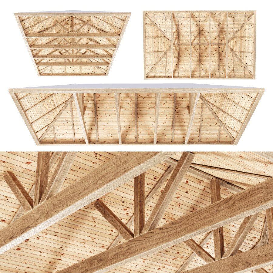 Wooden Ceiling V9 3D Model for Corona | CGMood