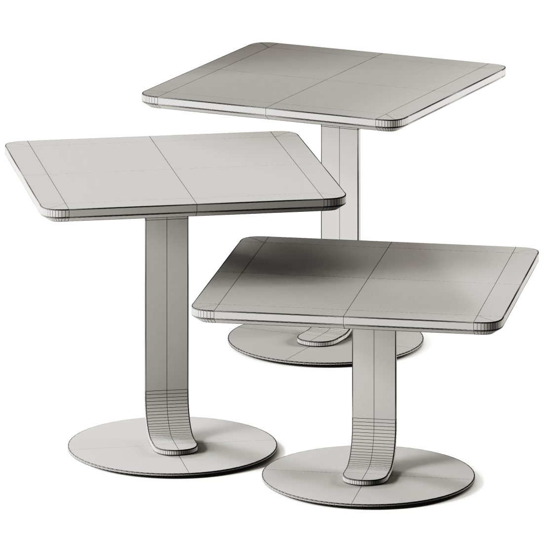 Bbb Italia Filippo Square Coffee Table 3D Model for Corona | CGMood
