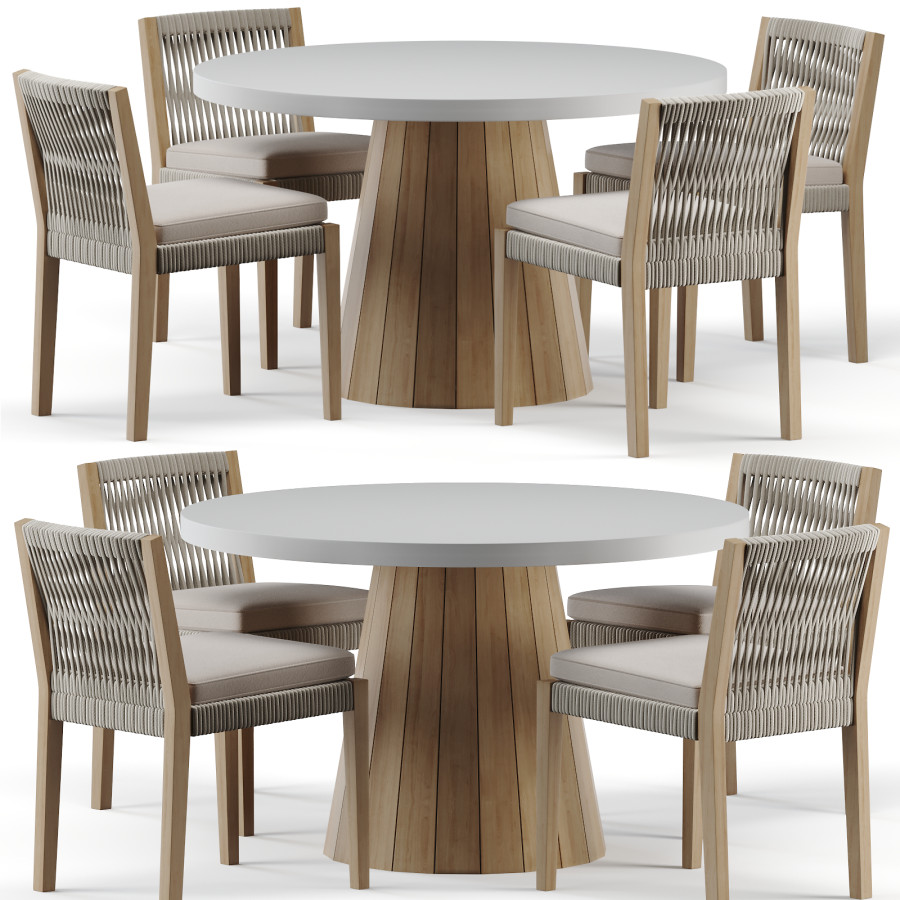 Pasadena Teak Dining Side Chair 3D Model for Corona | CGMood