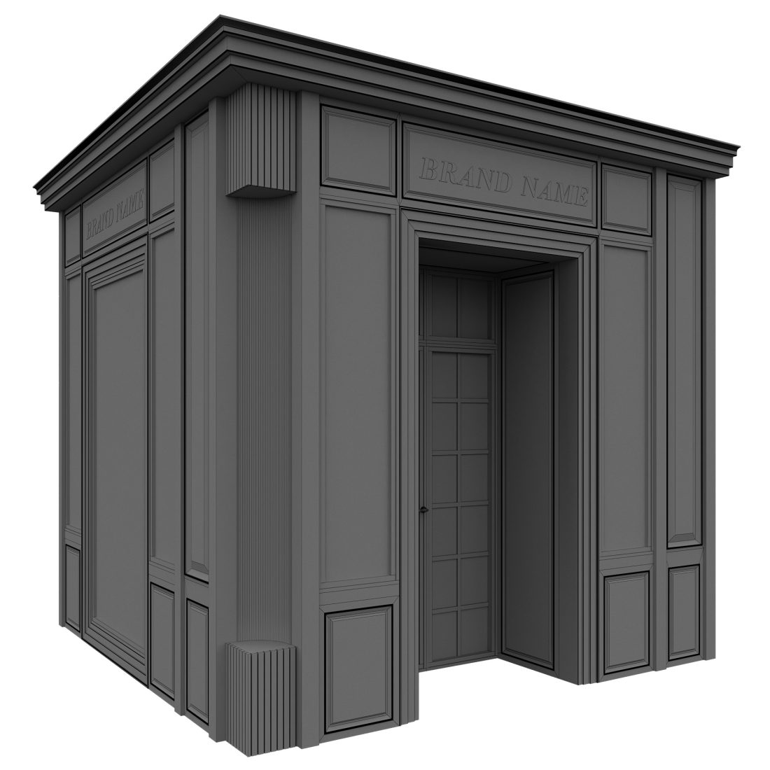 Shop Building No5 3D Model for VRay, Corona | CGMood