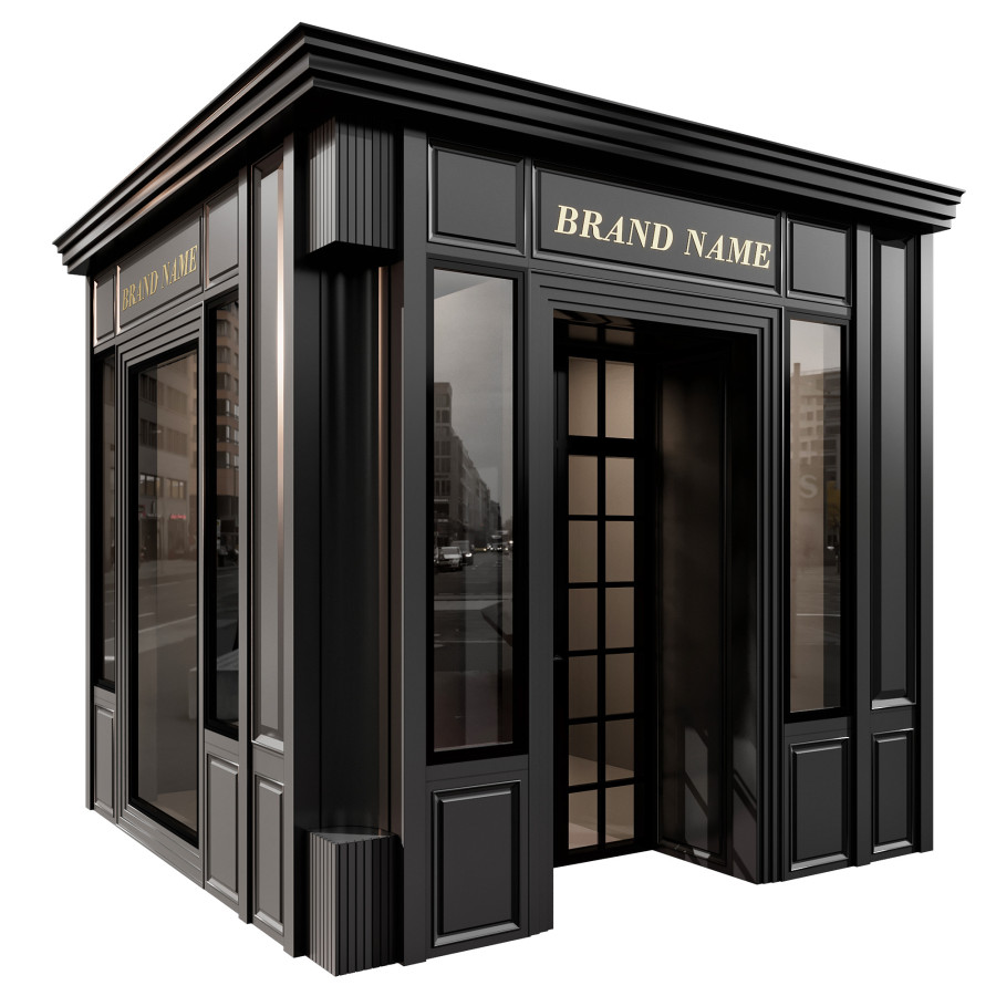Shop Building No5 3D Model for VRay, Corona | CGMood