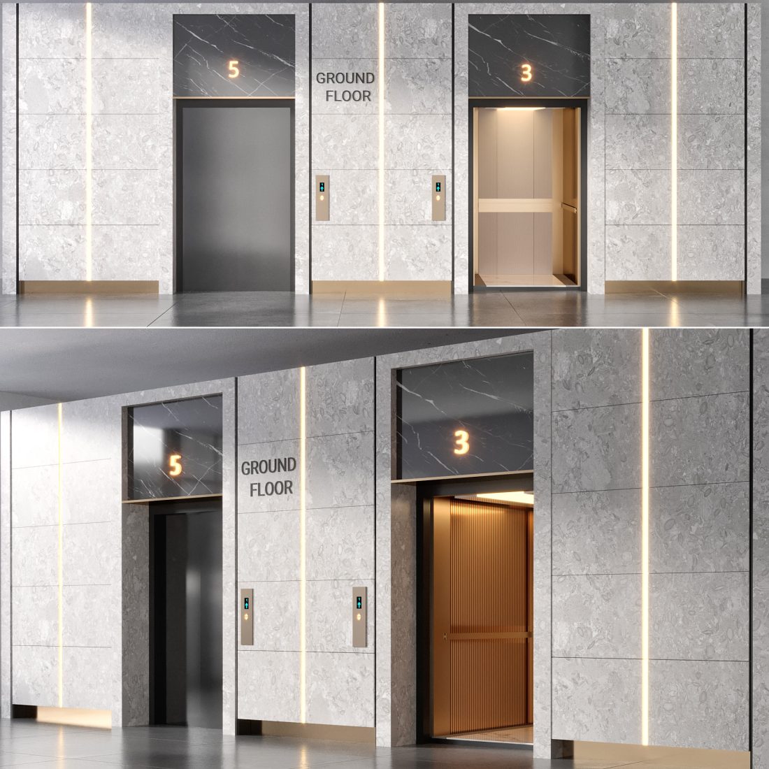 Elevator No7 3D Model for VRay, Corona | CGMood