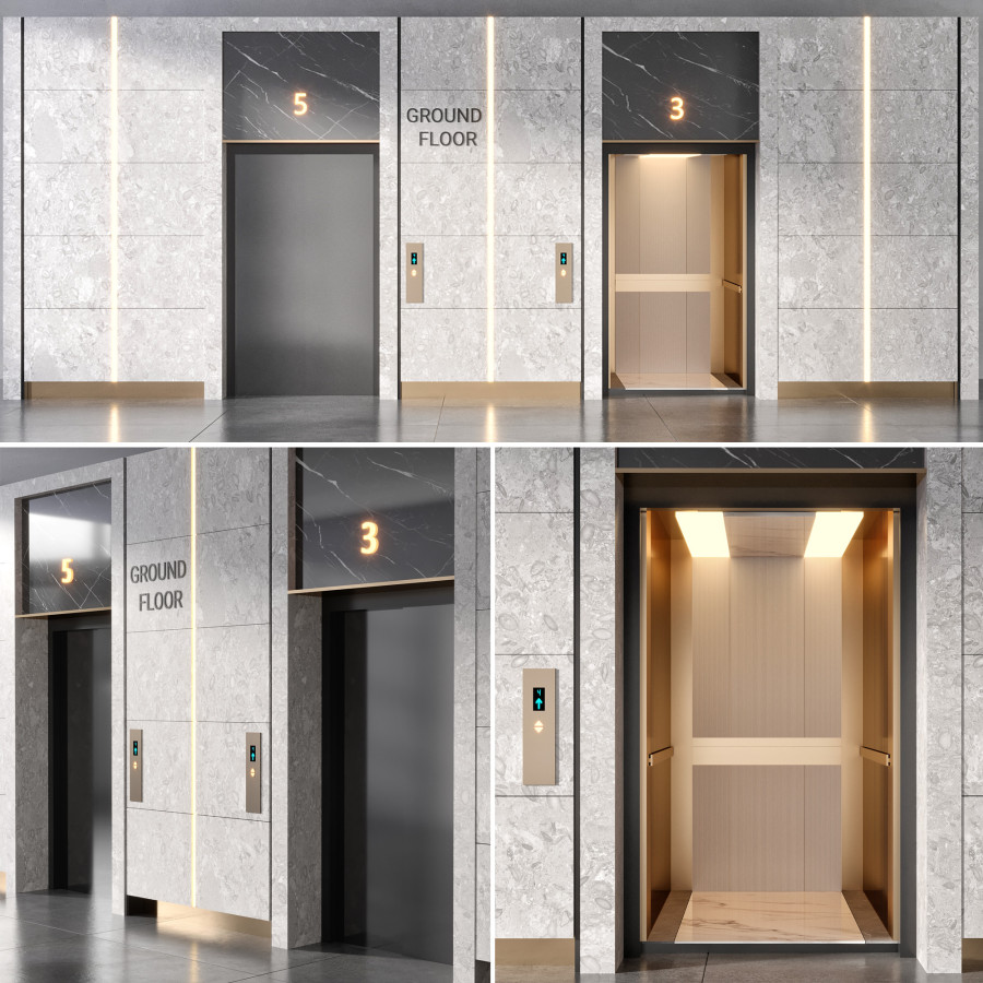 Elevator No7 3D Model for VRay, Corona | CGMood