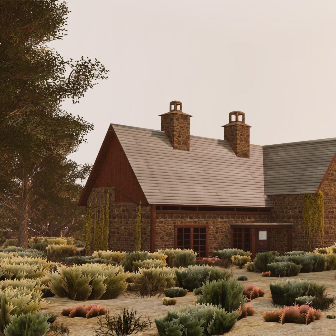 Detailed Country House 3d Scene - 3D Model for VRay, Corona