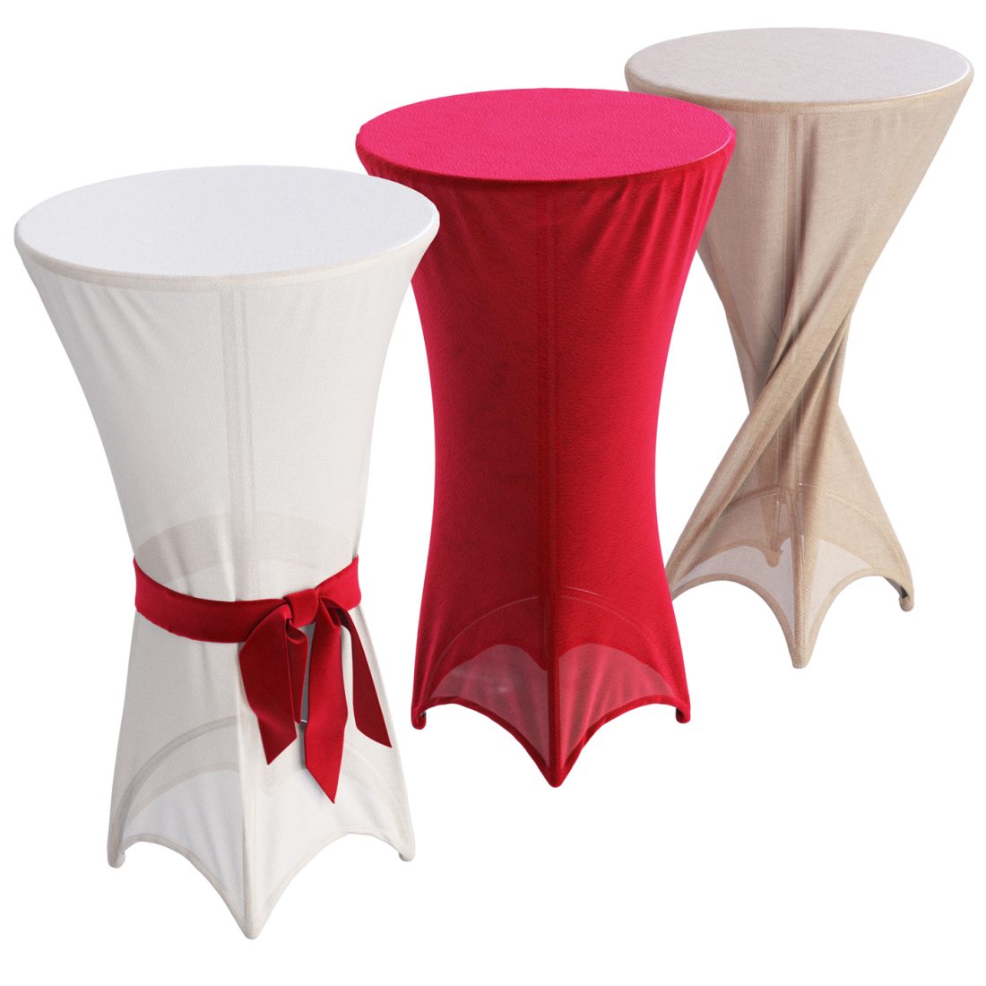 Cocktail Tables In Fabric - 3D Model for VRay