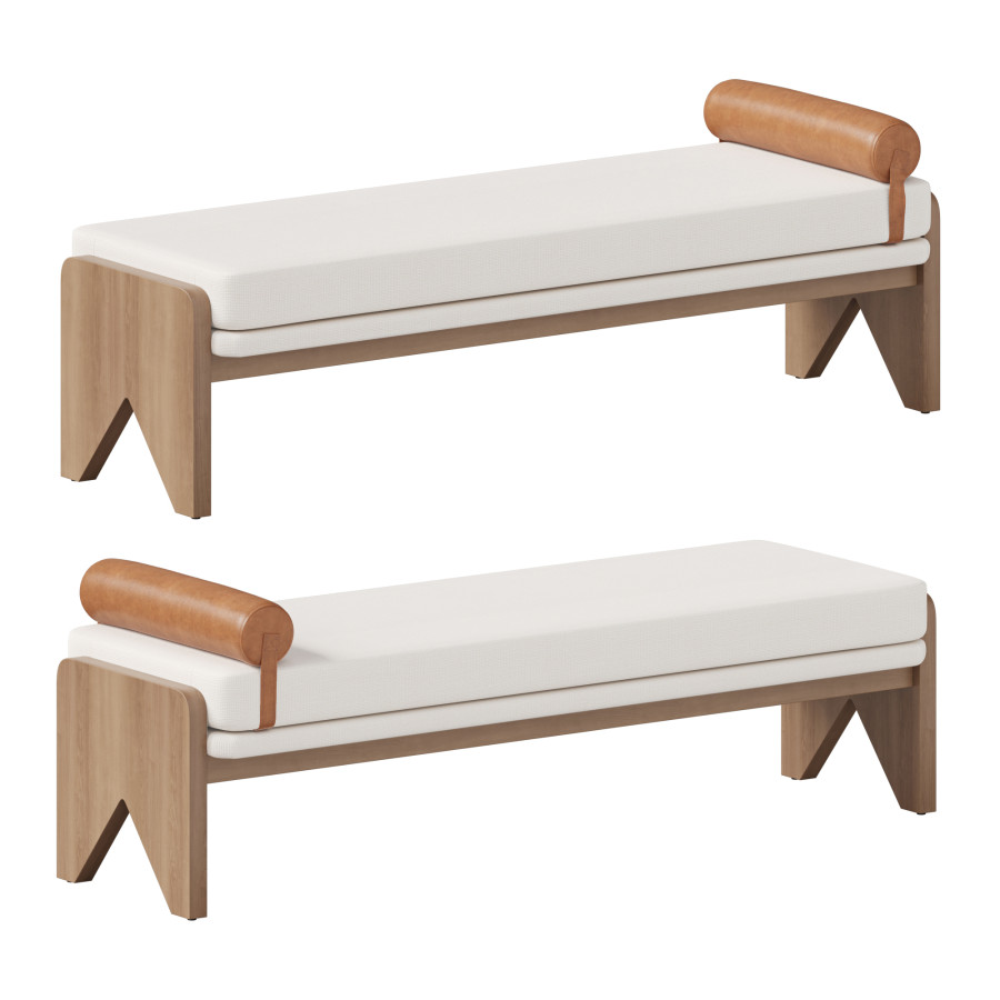 Conlen Accent Bench By Four Hands 3D Model for VRay, Corona | CGMood