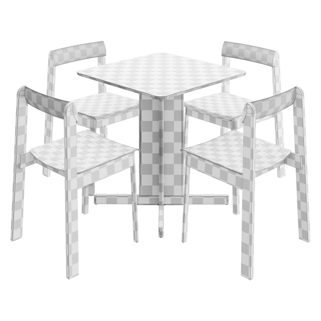 Quatrefoil | Table + Chair 3D Model for Corona | CGMood