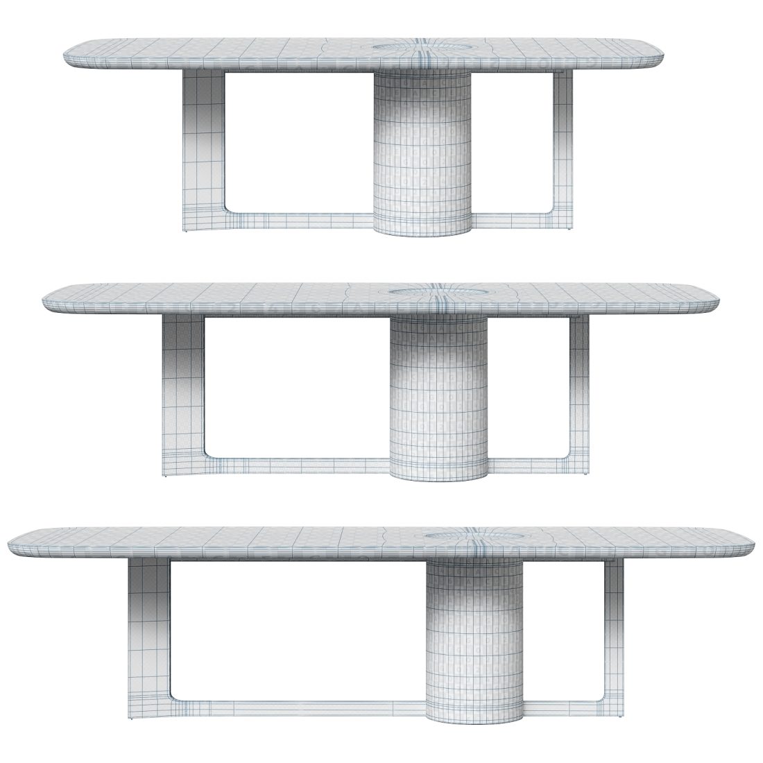 Titano Dining Table By Enne - 3D Model for VRay, Corona