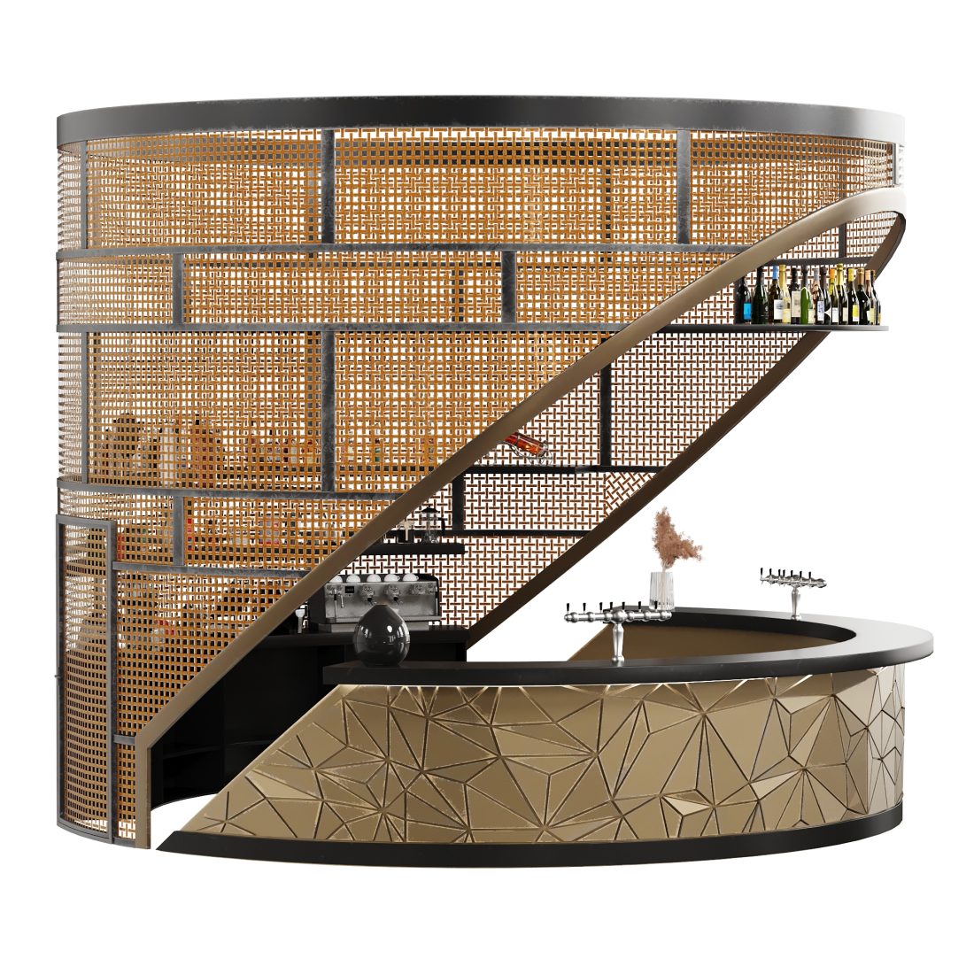 Bar 26 Lobby Bar - 3D Model for VRay, Corona