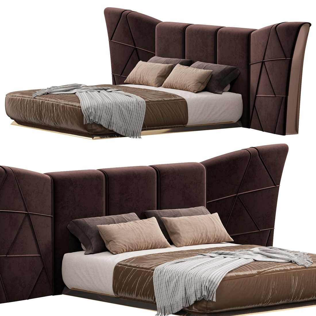Plaza Bed By Visionnaire Home - 3D Model for Corona