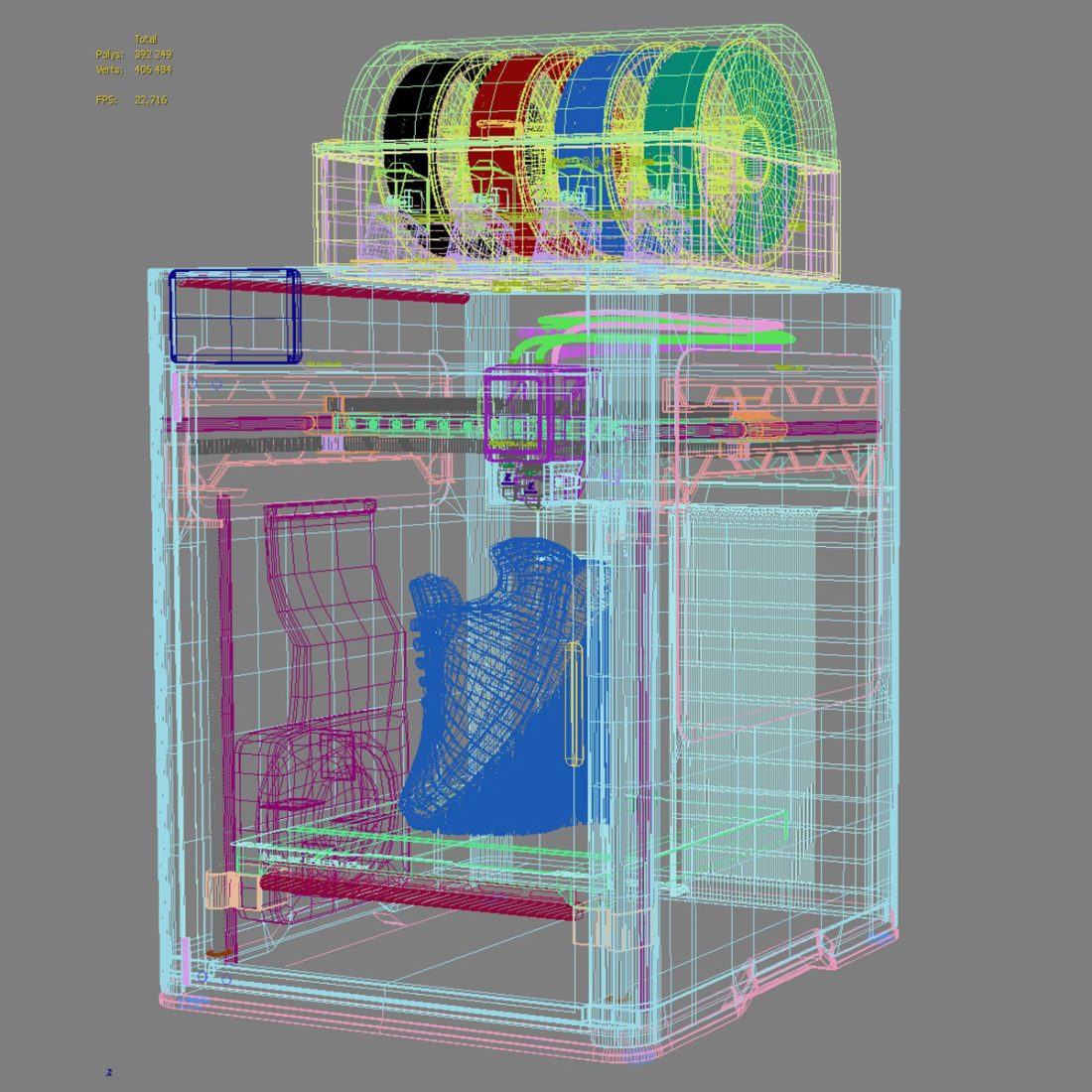 3d Printer Bambu Lab H2d 3D Model for VRay, Corona | CGMood