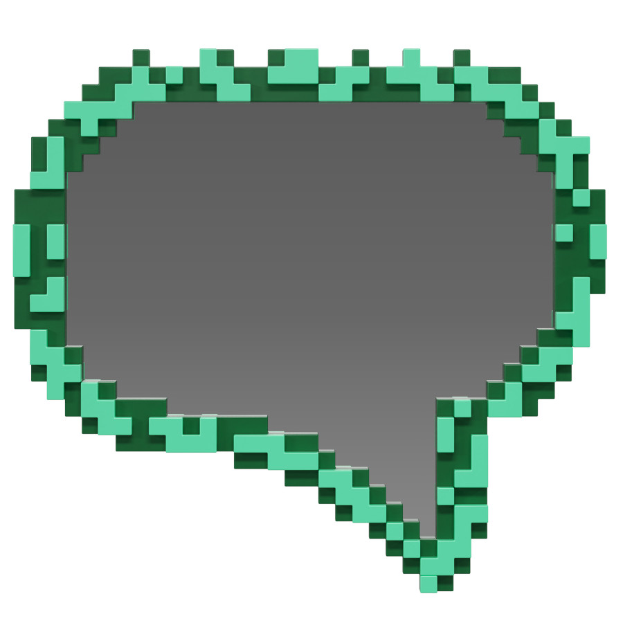 Pixel Mirror Message By Seletti - 3D Model for Corona