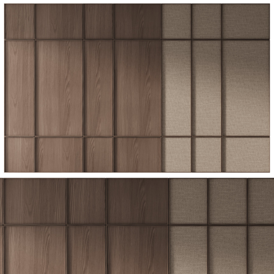 Decorative V76 Wall Panels - 3D Model for VRay, Corona