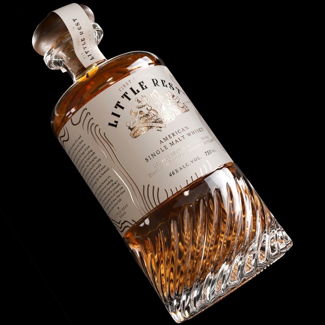 Little Rest Bottle Whiskey Alcohol Bar - 3D Model for Corona