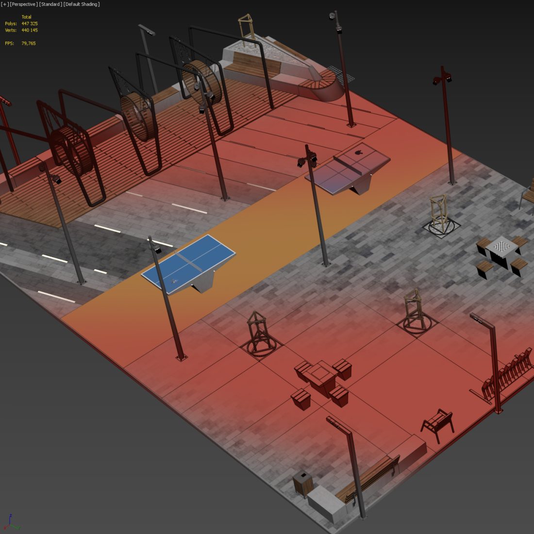 Recreation Area For Adults 3D Model for Corona | CGMood