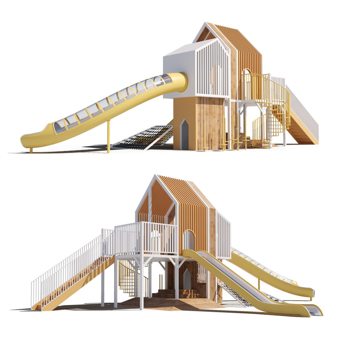 Children's Play Complex In A Minimalist Style - 3D Model for Corona