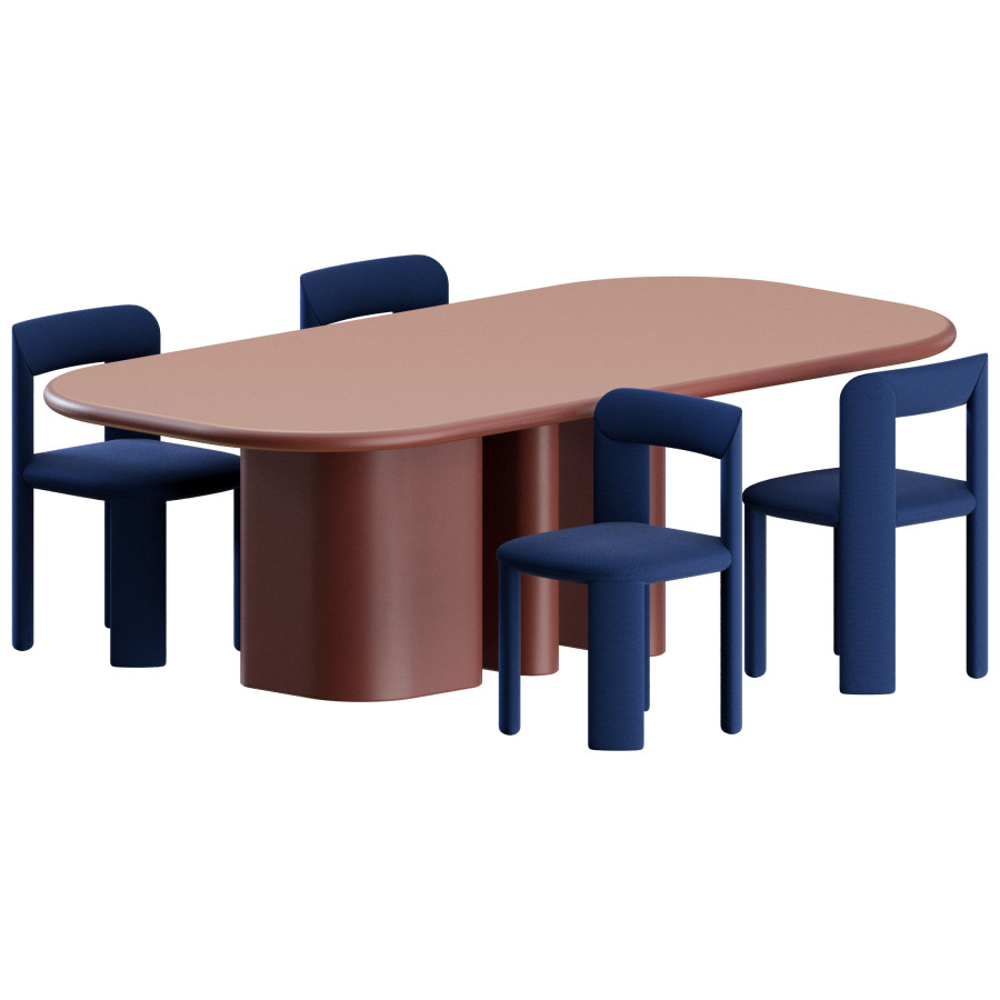 Amia Chair Bonbon Table By Miniforms 3D Model for Corona | CGMood