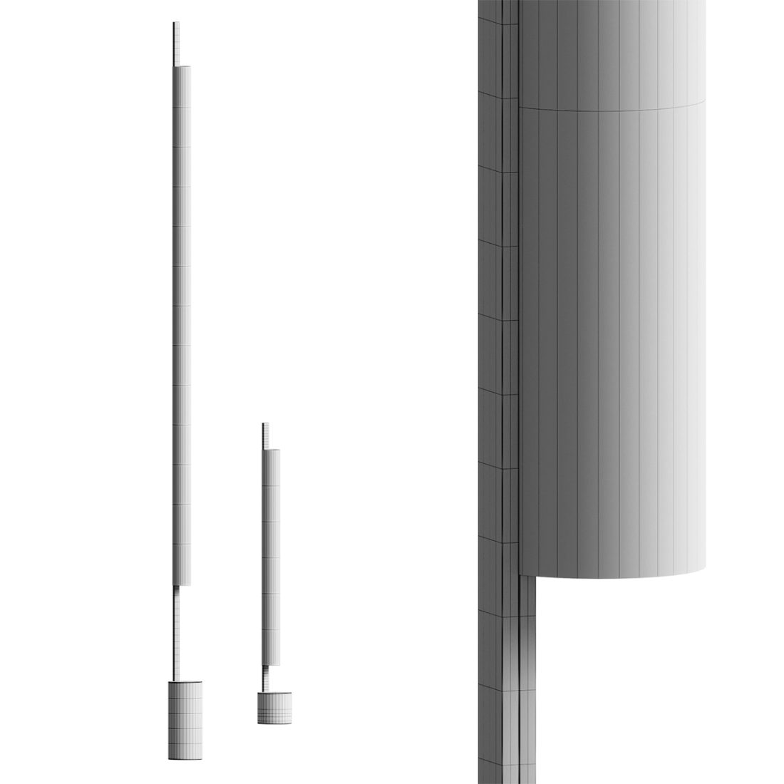 Floor Lamp Ombra 3D Model for Corona | CGMood