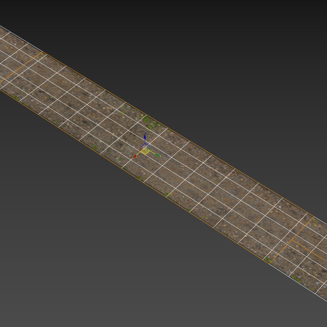 Coniferous Park Path 01. 10 Meters - 3D Model for VRay, Corona