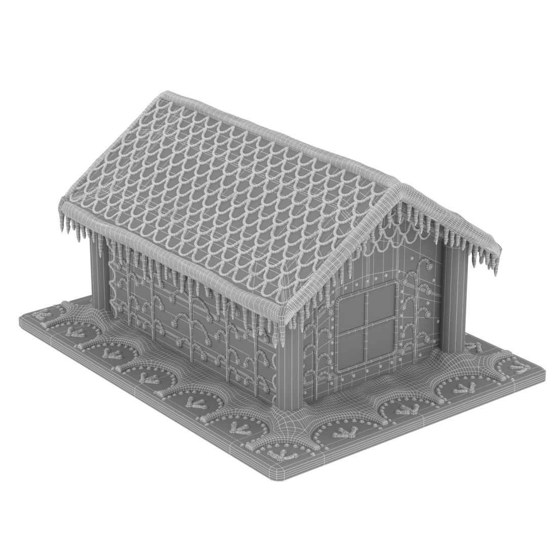 Gingerbread House For New Year 3D Model for VRay | CGMood