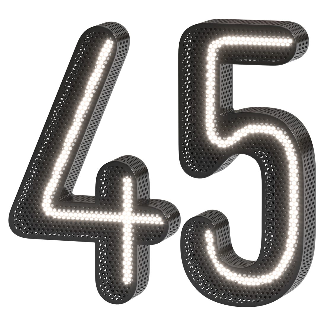 Signage No 001 Numbers Vol 01 3D Model for VRay, Corona | CGMood