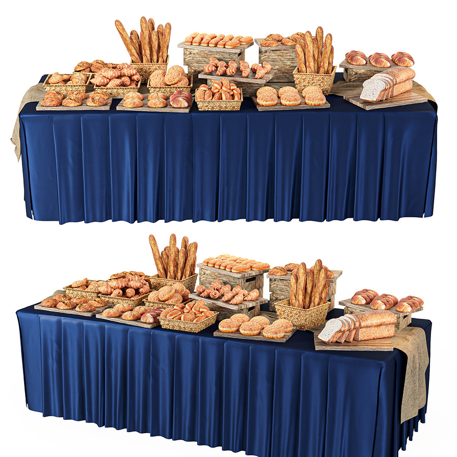 Bakery Buffet Table 3D Model for VRay, Corona | CGMood
