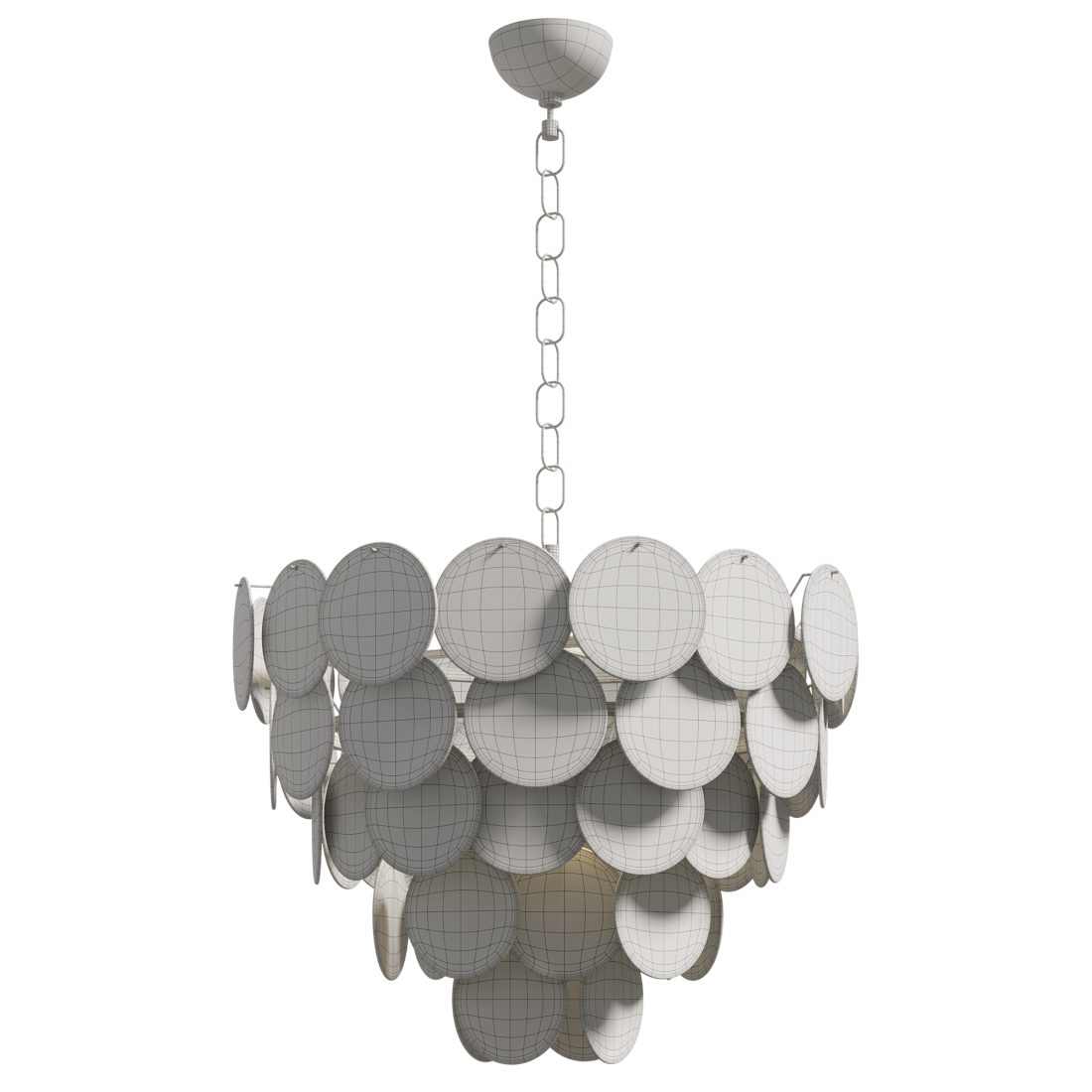 Chandelier Disk 57 Murano Lamp - 3D Model for VRay, Corona