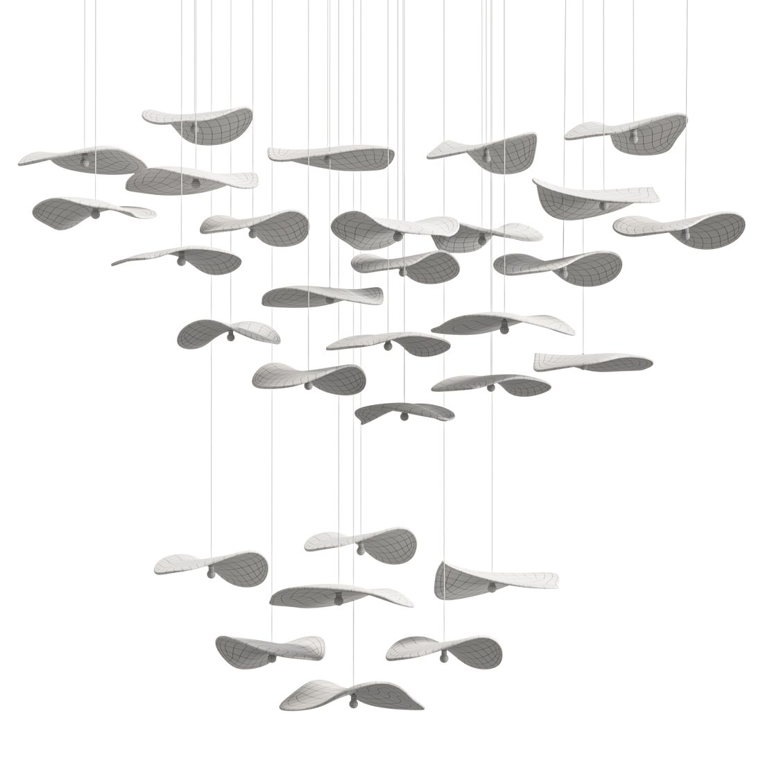 Wave Floating Leaf Pendant 3D Model for VRay, Corona | CGMood