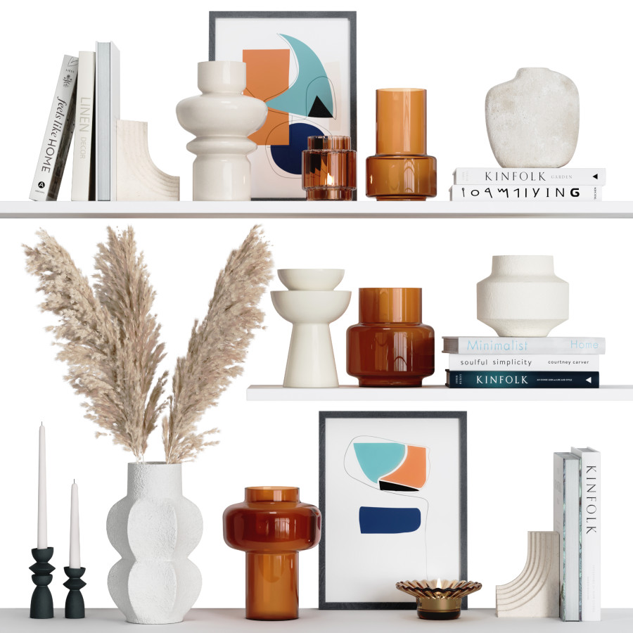 Decoration Set 28_h&m - 3D Model for VRay, Corona