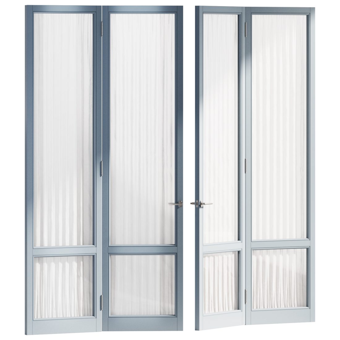Classical Glass Partition With Curtain 3D Model for Corona | CGMood
