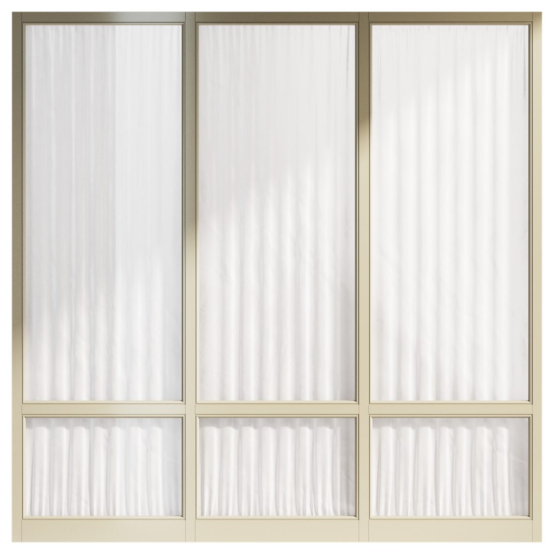 Classical Glass Partition With Curtain 3D Model for Corona | CGMood