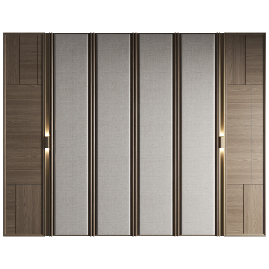 Wall Panel Decor 445 - 3D Model for VRay, Corona