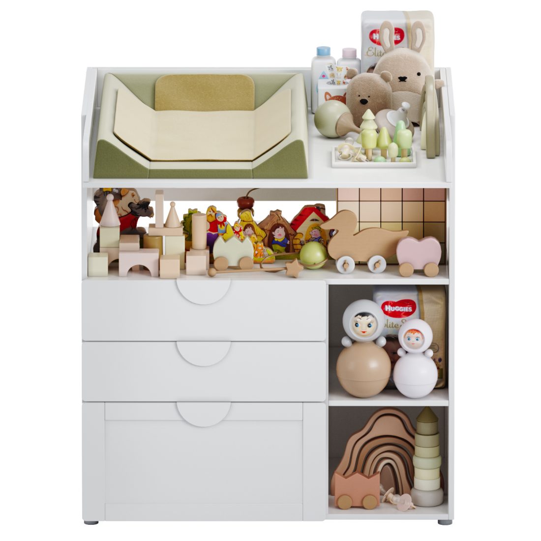 Changing Table Smastad Ikea Smastad 3D Model for VRay, Corona | CGMood