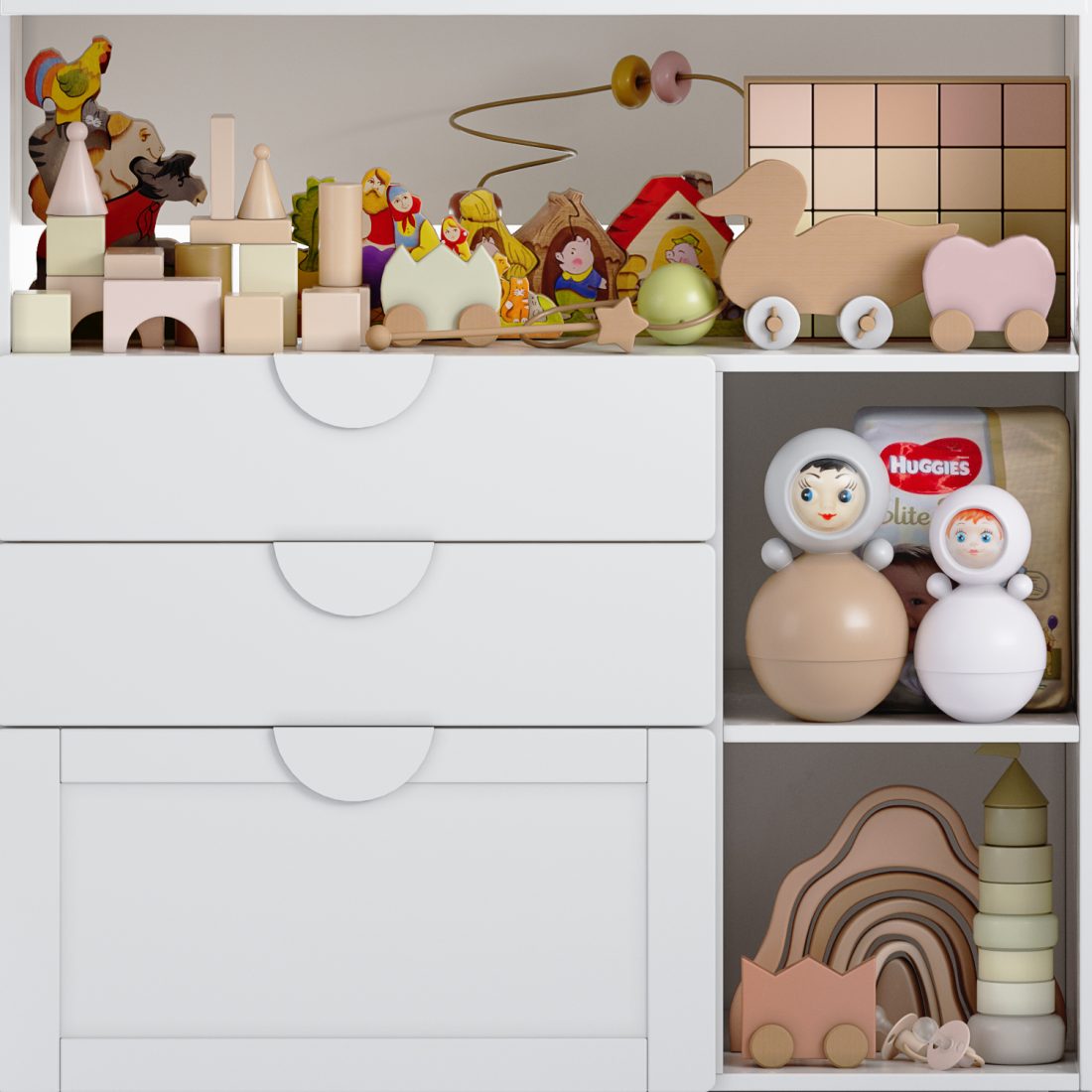 Changing Table Smastad Ikea Smastad 3D Model for VRay, Corona | CGMood