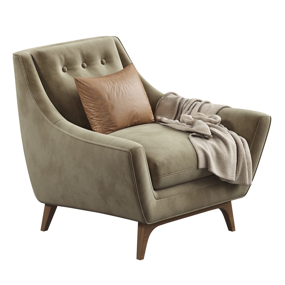 Neptune Oyster Lounge Chair 3D Model for VRay, Corona | CGMood