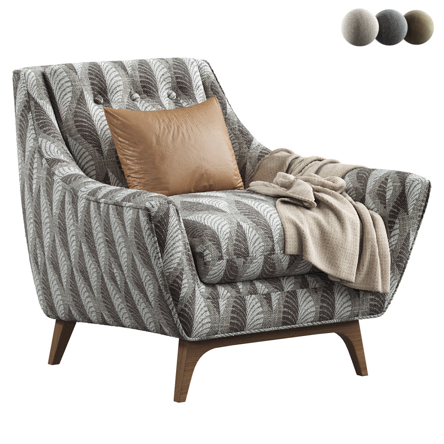Neptune Oyster Lounge Chair 3D Model for VRay, Corona | CGMood