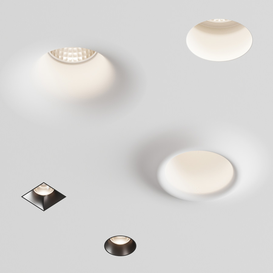 Linea Light Gypsum Gypsum Lighting Fixtures - 3D Model for Corona